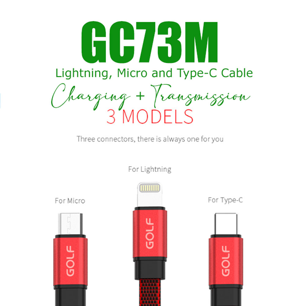 Golf GC-73M 3A Noah Charging Data Sync USB To Micro – Red | Memoxpress ...