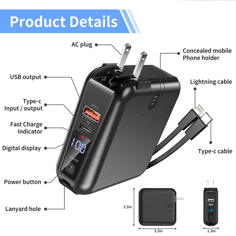 Optimus PD15 Wall Charger With Powerbank | Memoxpress Online