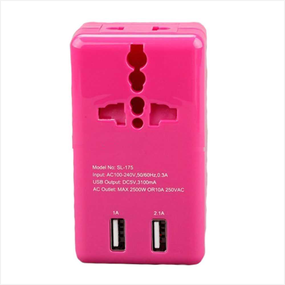 Travel Adaptor With 2 USB Port | Memoxpress Online